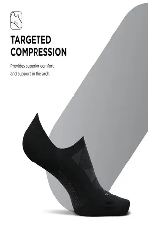 FEETURES Elite Ultra Light Invisible Sock - Black