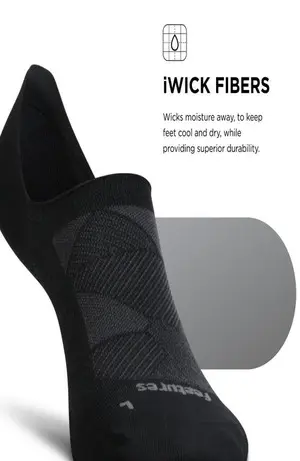 FEETURES Elite Ultra Light Invisible Sock - Black