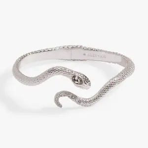 ALEX AND ANI Snake Bypass Cuff - Silver