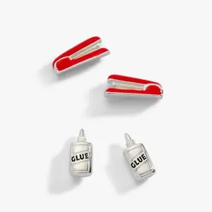 ALEX AND ANI Holding Us All Together' Glue & Stapler Stud Earring Set
