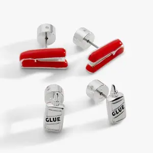ALEX AND ANI Holding Us All Together' Glue & Stapler Stud Earring Set