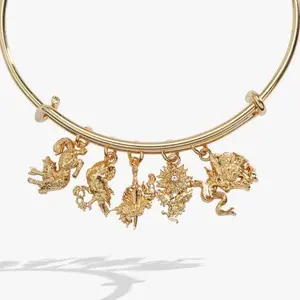 ALEX AND ANI A Court Of Thorns And Roses Book Covers Charm Bangle - Gold