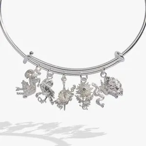 ALEX AND ANI A Court Of Thorns And Roses Book Covers Charm Bangle - Gold