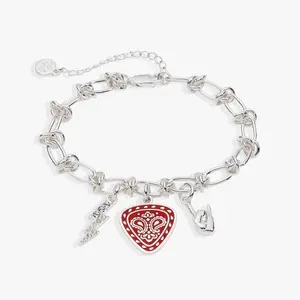 ALEX AND ANI 80s Rock Star Charm Chain Bracelet - Silver