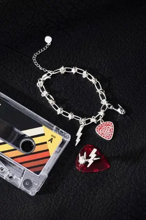 ALEX AND ANI 80s Rock Star Charm Chain Bracelet