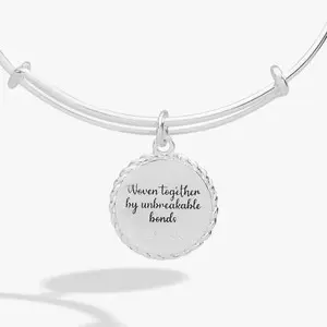 ALEX AND ANI Sister 'woven Together Unbreakable Bonds' Charm Bangle