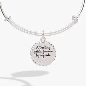 ALEX AND ANI Aunt 'a Trusting Guide Forever My Side' Charm Bangle - Silver