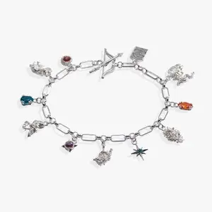 ALEX AND ANI A Court Of Thorns And Roses Book Covers Charm Toggle Bracelet - Silver