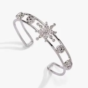 ALEX AND ANI Crystal Snowflake Cuff Bracelet