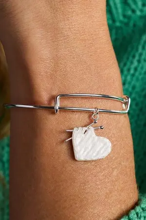 ALEX AND ANI One More Row' Knitter's Charm Bangle