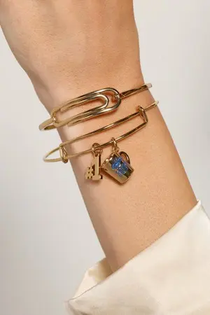 ALEX AND ANI 1 'office Mvp' Mug Bangle - Silver