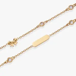 ALEX AND ANI Bow Chain Double Strand Bracelet - Gold