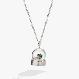 ALEX AND ANI Snow Globe Retro Car Pendant - Silver