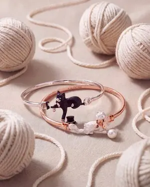 ALEX AND ANI Tuxedo Cat Tension Bangle