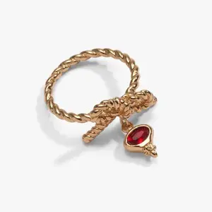 ALEX AND ANI Ornament Charm Shakey Ring - Silver