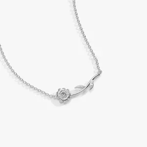 ALEX AND ANI Daisy Inline Necklace