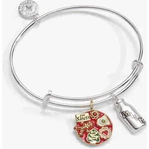 ALEX AND ANI Milk & Cookies Charm Bangle - Silver