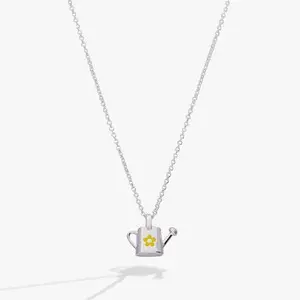 ALEX AND ANI Watering Can Pendant Necklace - Silver