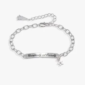 ALEX AND ANI The Twilight Saga "unconditionally & Irrevocably" Bracelet - Silver