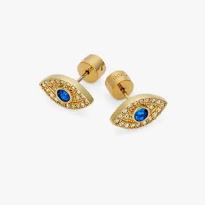 ALEX AND ANI Pave Evil Eye Studs