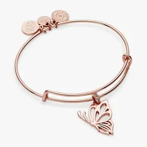 ALEX AND ANI Goliath Butterfly Openwork Bangle
