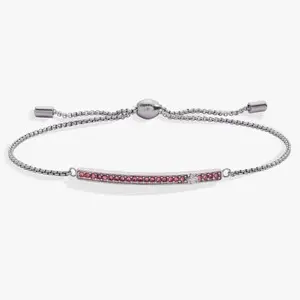 ALEX AND ANI October Everyday Birthstone Pave Bolo Bracelet - Silver