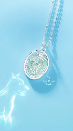 ALEX AND ANI Harry Potter Ron Jack Russell Terrier Patronus Pendant Necklace