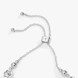 ALEX AND ANI Crystal Snowflake Beaded Bolo Bracelet