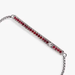 ALEX AND ANI January Everyday Birthstone Pave Bolo Bracelet