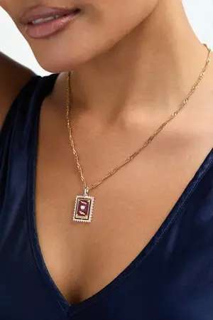 ALEX AND ANI Tarot Card Reversible Spinner Pendant Necklace