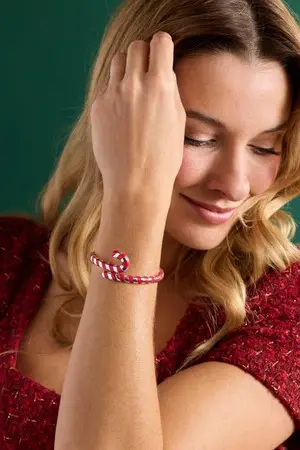 ALEX AND ANI Candy Cane Bypass Cuff