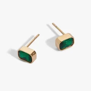 ALEX AND ANI May Emerald-cut Birthstone Stud Earrings - Gold