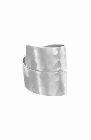 BEARFRUIT JEWELRY Tamra Irregular Geometric Statement Ring Bold Modern Jewelry - Silver
