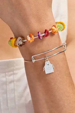 ALEX AND ANI Kiss The Cook' Apron Charm Bangle