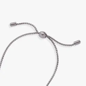 ALEX AND ANI September Everyday Birthstone Pave Bolo Bracelet - Silver