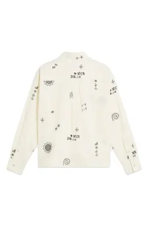 Scotch & Soda Embroidered Relaxed Fit Cotton Shirt