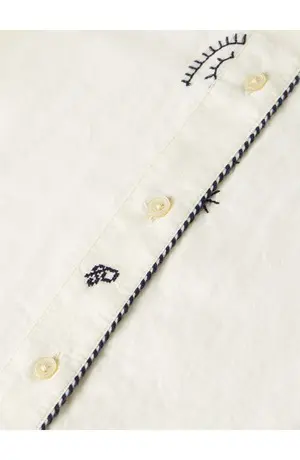 Scotch & Soda Embroidered Relaxed Fit Cotton Shirt