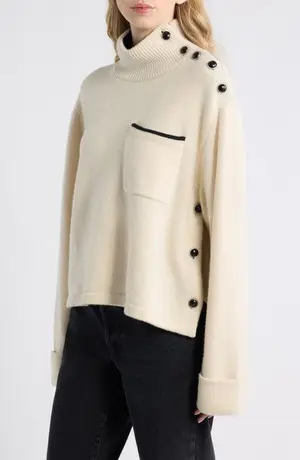 FRAME The Fireside Wool Funnel Neck Sweater
