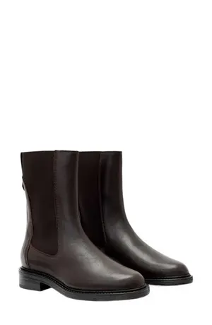 ALLSAINTS Beryl Leather Chelsea Boot - Dark Brown