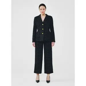 A.SHIMUS Single-breasted Fancy Tweed Jacket - Black