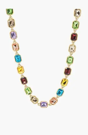 NIALAYA JEWELRY Emerald-cut Crystal Choker - Multicolor