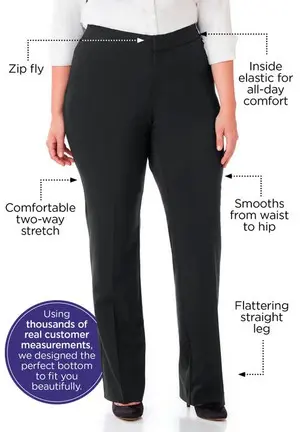 CATHERINES Right Fit Pant - Black