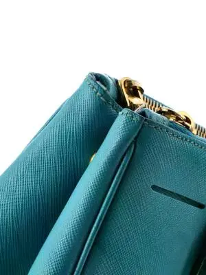 Prada Double Zip Lux Saffiano Leather Medium Tote Bag