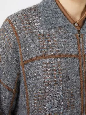 Max Mara Jacquard Wool, Mohair And Cashmere Cardigan