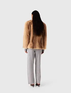 Maje Mid-length Faux Fur Coat