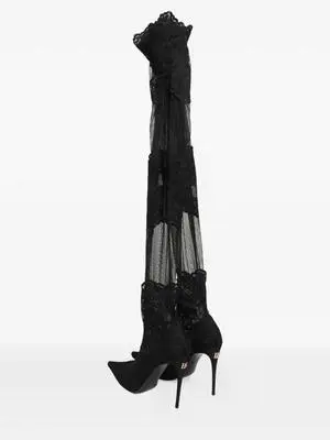 Dolce & Gabbana Lace-panel Over-the-knee Boots