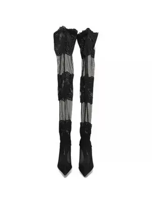 Dolce & Gabbana Lace-panel Over-the-knee Boots
