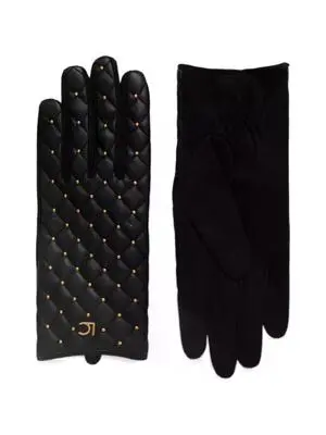 Lola Casademunt Quilted Stud-embellished Gloves - Black