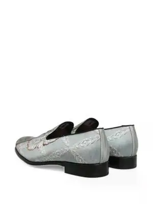 Dolce & Gabbana Baroque Angel Velvet Loafers