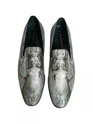 Dolce & Gabbana Baroque Angel Velvet Loafers
